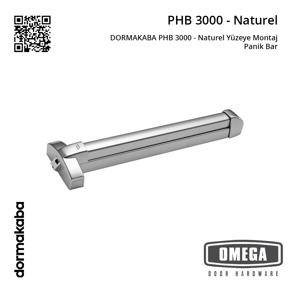 DORMAKABA PHB 3000 - Naturel Yüzeye Montaj Panik Bar - Omega Door Hardware