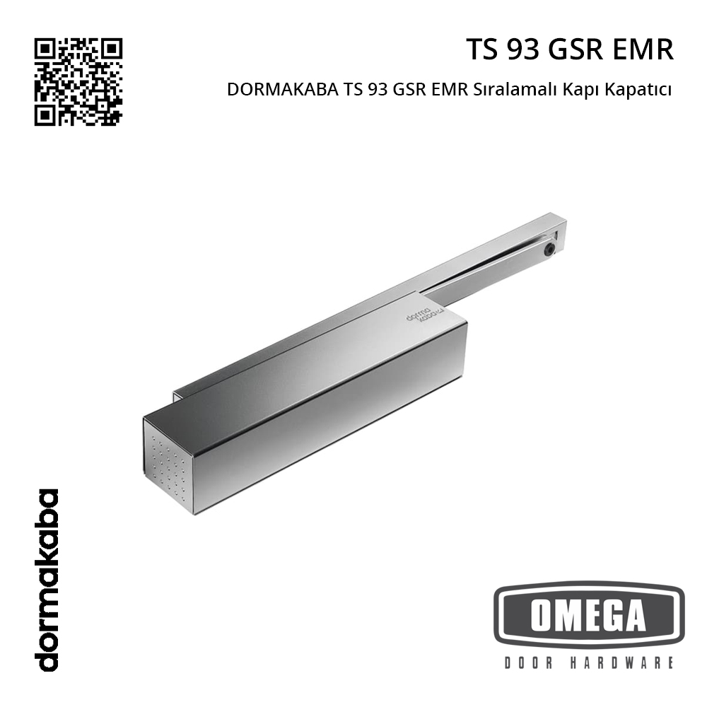 DORMAKABA TS 93 GSR EMR Sıralamalı Kapı Kapatıcı - Omega Door Hardware