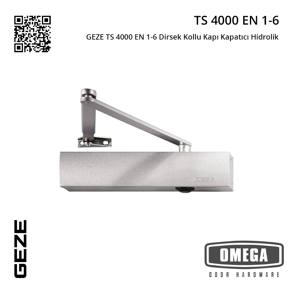 GEZE TS 4000 EN 1-6 Dirsek Kollu Kapı Kapatıcı Hidrolik - Omega Door Hardware