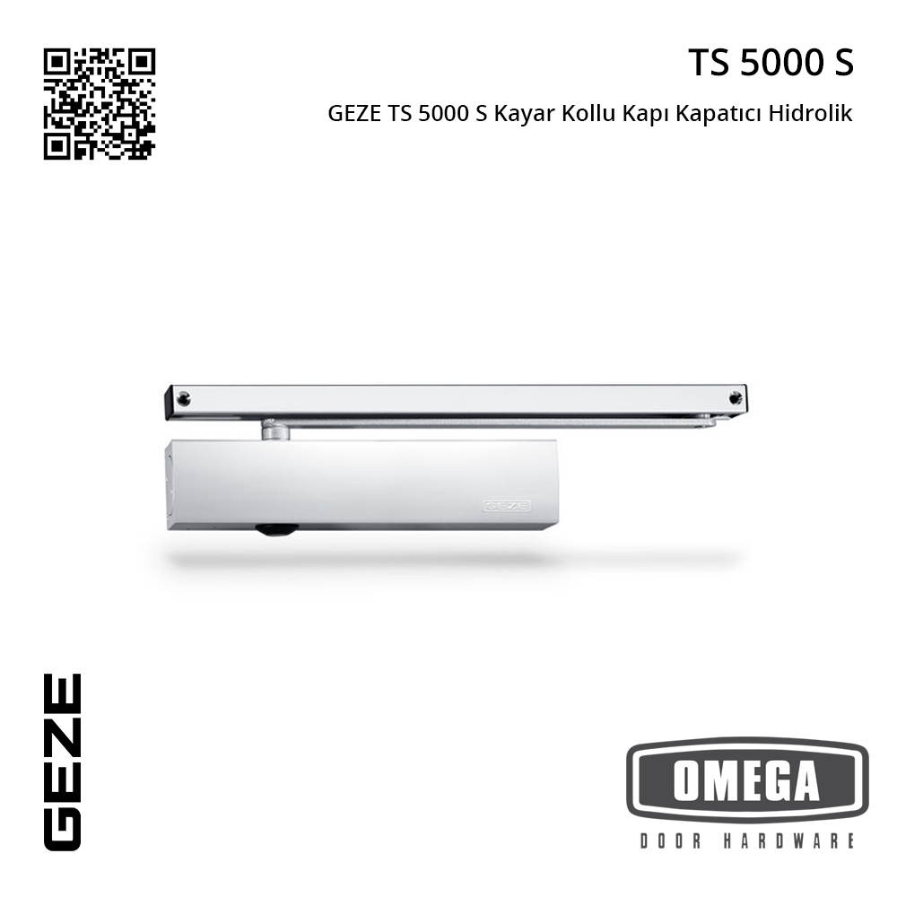 GEZE TS 5000 S Kayar Kollu Kapı Kapatıcı Hidrolik - Omega Door Hardware