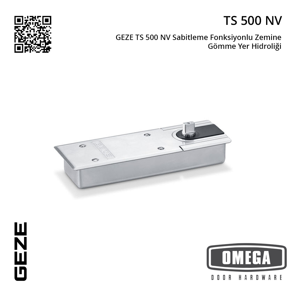 GEZE TS 500 NV Sabitleme Fonksiyonlu Zemine Gömme Yer Hidroliği - Omega Door Hardware