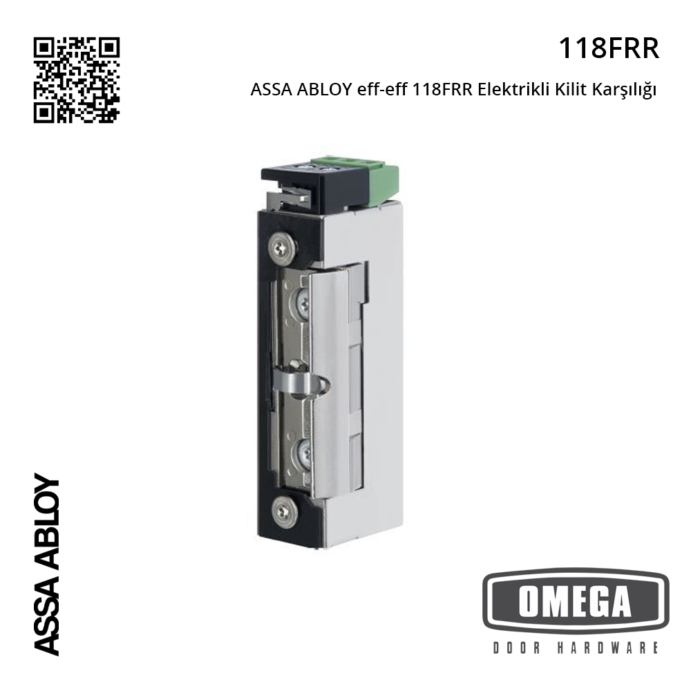 ASSA ABLOY eff-eff 118FRR Elektrikli Kilit Karşılığı - Omega Door Hardware