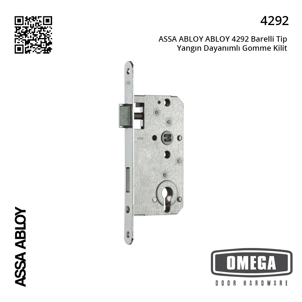ASSA ABLOY ABLOY 4292 Barelli Tip Yangın Dayanımlı Gömme Kilit - Omega Door Hardware