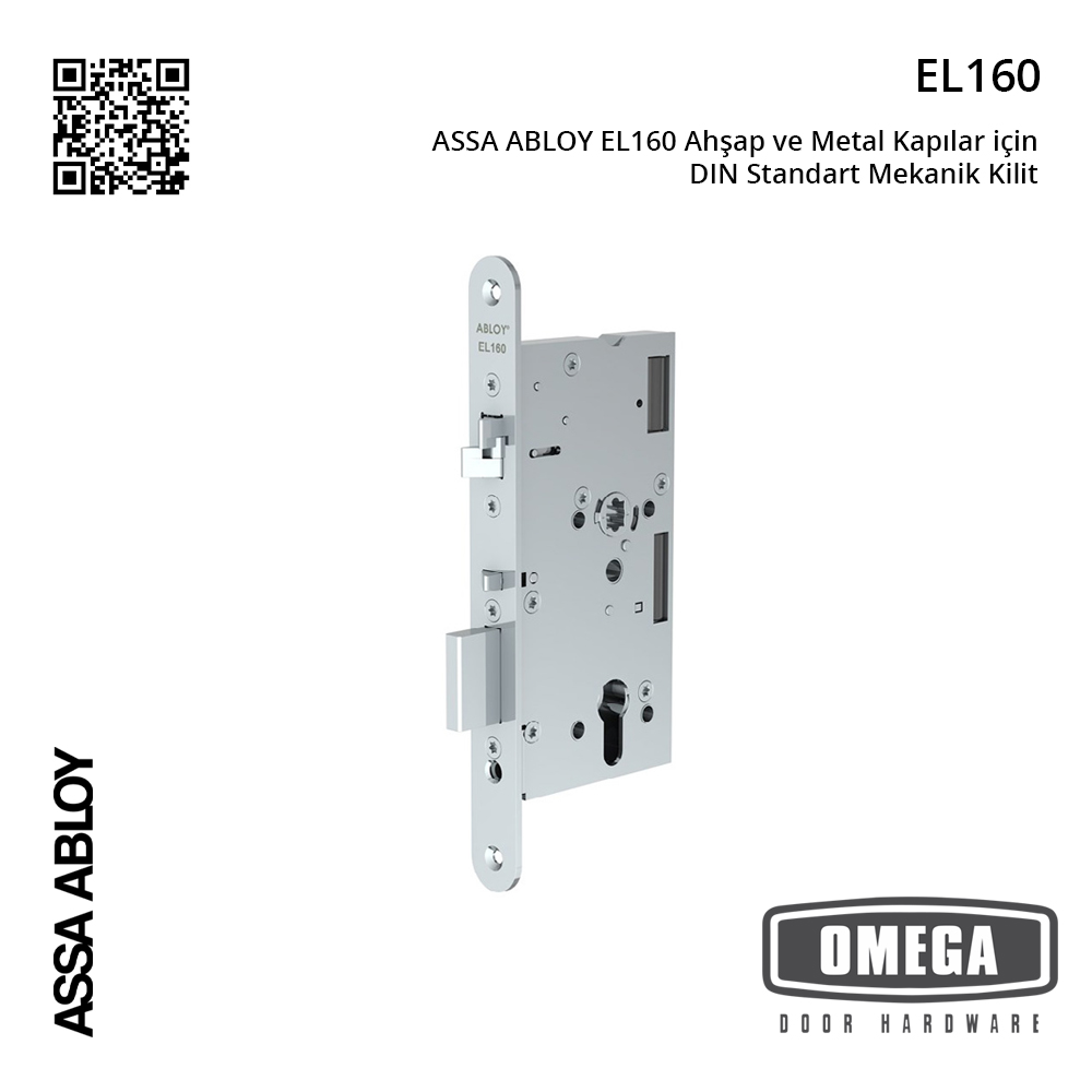 ASSA ABLOY EL160 Ahşap ve Metal Kapılar İçin DIN Standart Mekanik Kilit ...
