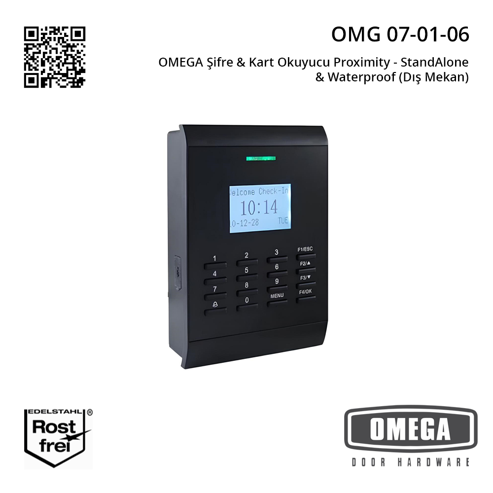 OMEGA Şifre & Kart Okuyucu Proximity - StandAlone & Waterproof (Dış ...