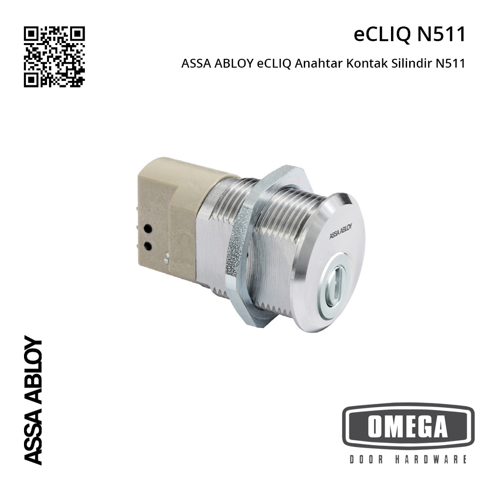 ASSA ABLOY eCLIQ Anahtar Kontak Silindir N511 - Omega Door Hardware